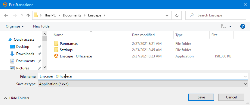 Enscape Export and File Format Options