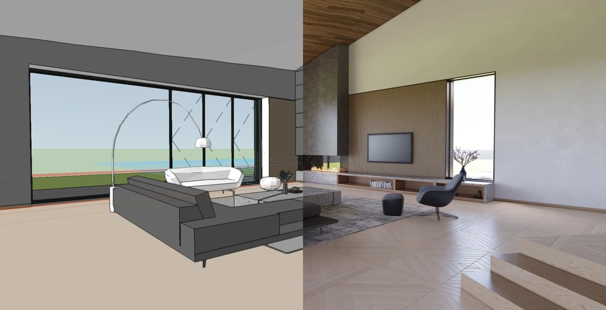 Rendering in Interior Design with Enscape