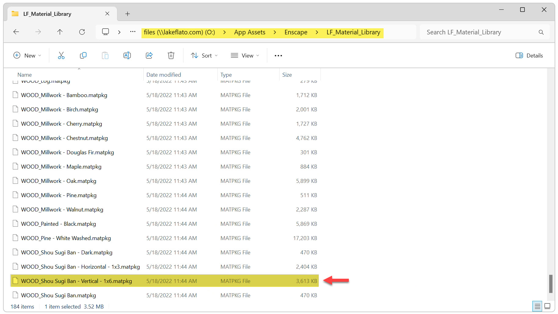 Managing Custom Materials for Enscape