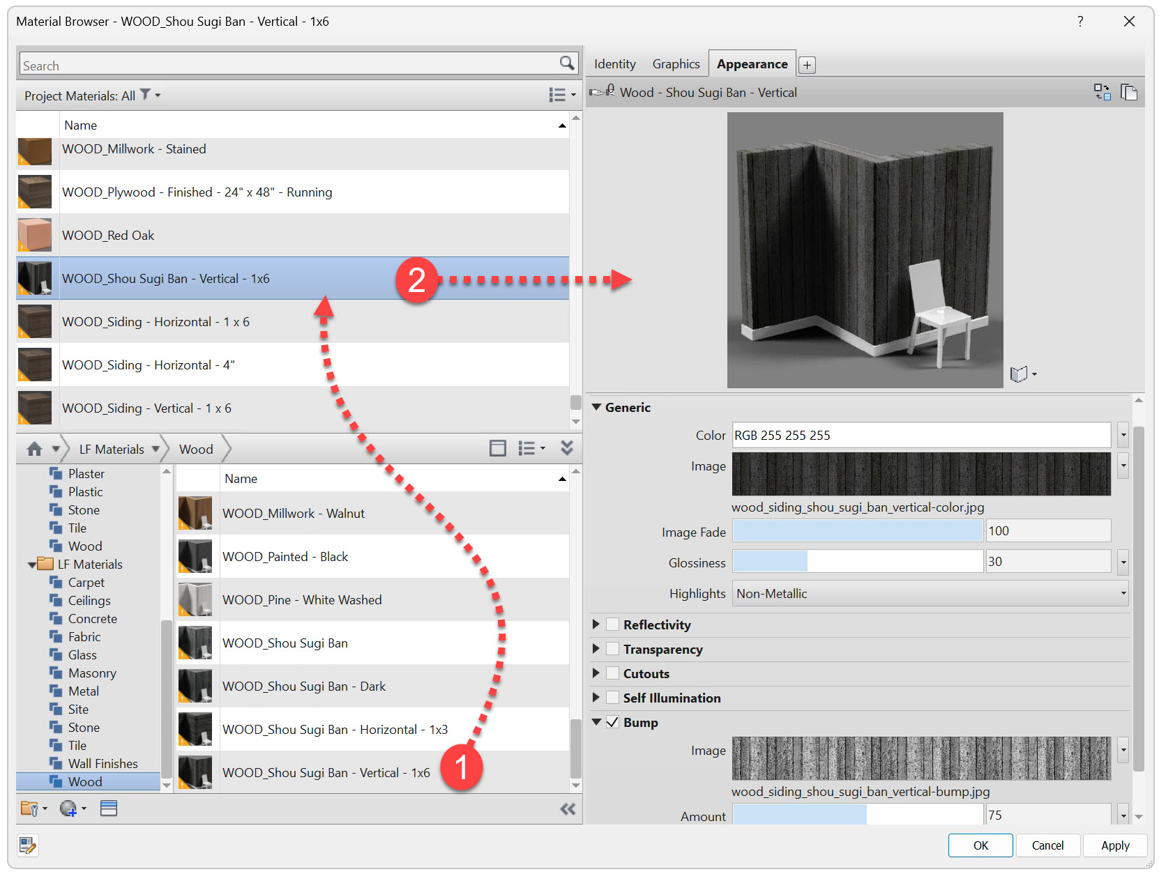 Managing Custom Materials for Enscape