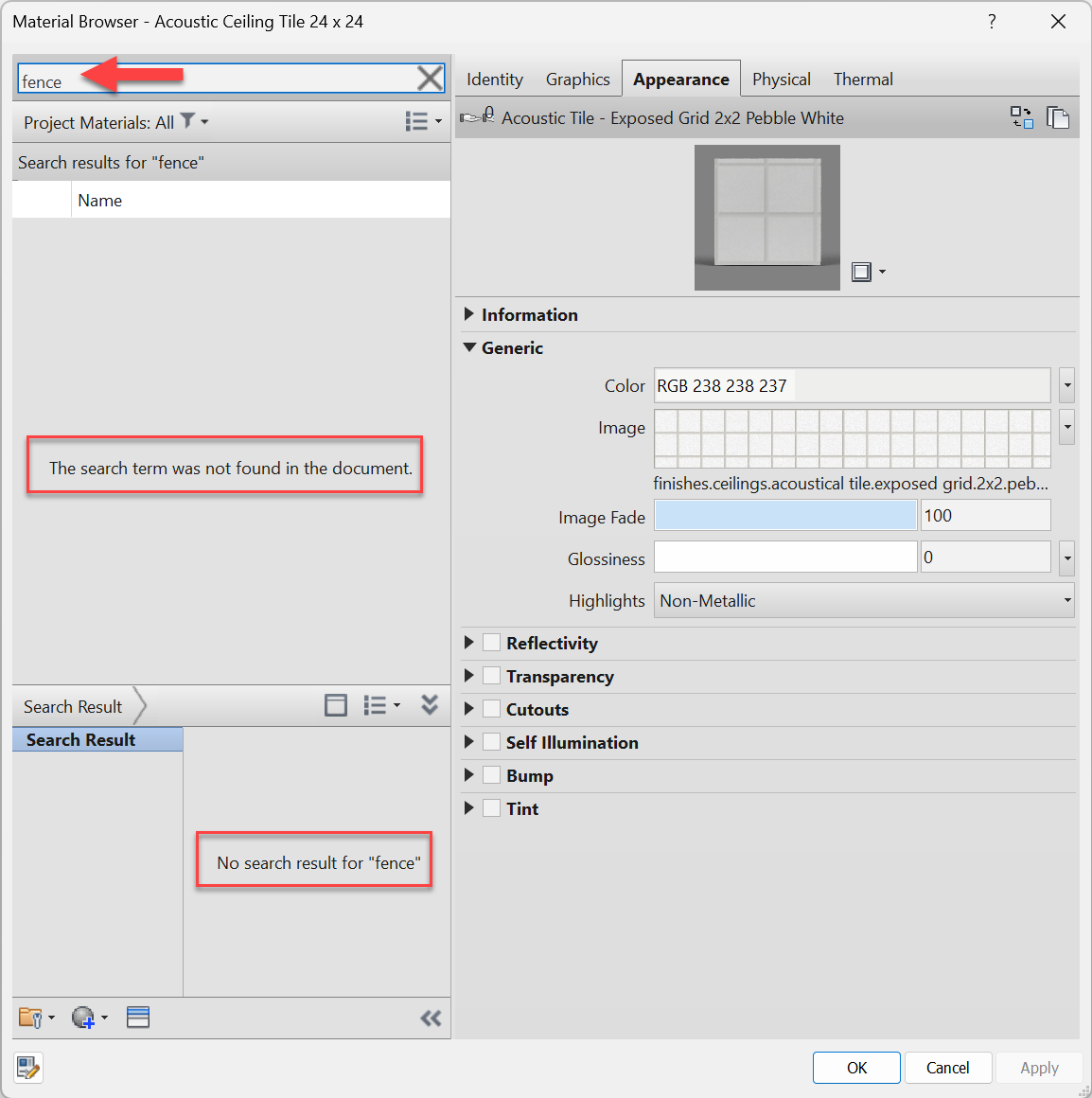 Revit-Provided Material Options for Enscape Users