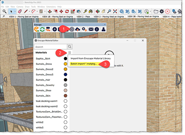 Managing Custom Materials for Enscape
